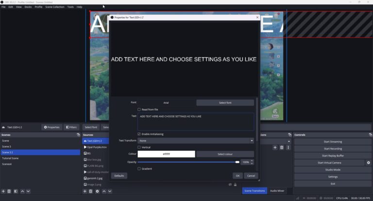 How to add text in overlay - DexPixel Knowledge Base